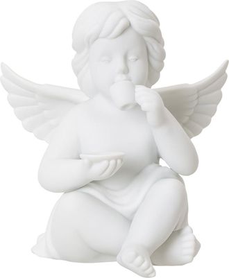 Rosenthal Engel Gross Engel mit Kaffeetasse