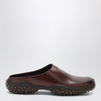 Miu Miu Kaffeebraune Mules aus Leder