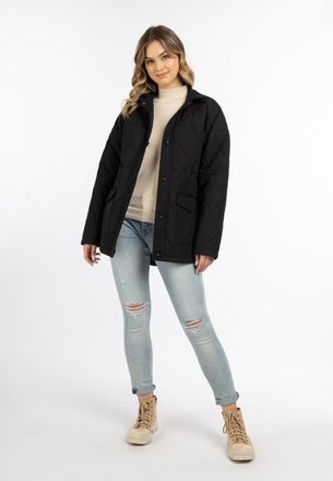 Dreimaster Dreimaster Baumwolljacke mit leichter Wattierung Damen Schwarz
