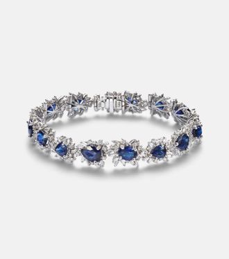 Suzanne Kalan Bracelet en or blanc 18 ct, saphirs et diamants