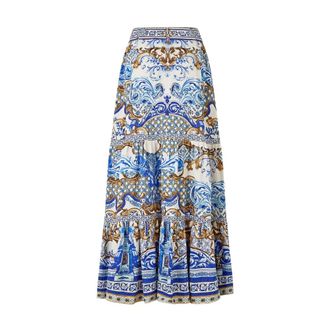Camilla Hohe Taille gestufter Rock - Azul Adventures - - Skirts - Damen - Blau - XS
