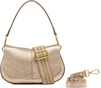 Gianni Chiarini Cuir sac &agrave; &eacute;paule Helena Round Shoulder Bag Mirage dor&eacute; rose