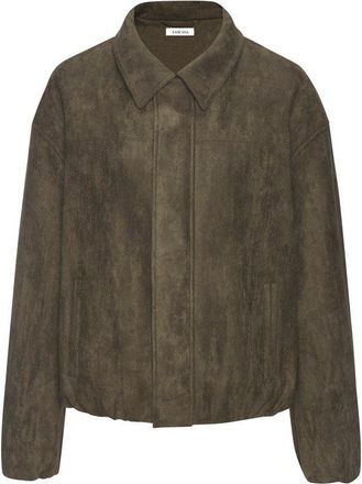 Lascana Lederimitatjacke in Veloursleder-Optik mit verdecktem Rei&szlig;verschluss vorne, Oversize modische &Uuml;bergangsjacke aus Velourlederimitat, kurze Lederimitatj