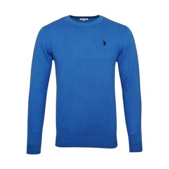 U.S.Polo Association Blau Baumwolle Rundhals Shirt - - Tops - Herren - Blau - L