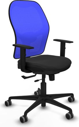 Piqueras y Crespo Jorquera Arbeitsstuhl mit 1D-Armen, h&ouml;henverstellbare Lendenwirbelst&uuml;tze, ausgestattet mit Syncro/Traslack und eingespritztem Schaum, mit Rollen von 6