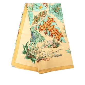Herm&egrave;s Pre-owned Foulard Pythagore - Femme - Pre-owned - Jaune - Taille: ONE Size