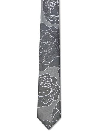 GCDS cravate Hello Kitty &agrave; motif en jacquard - Noir