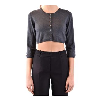 P.A.R.O.S.H. Stylischer Cardigan f&uuml;r einen Trendy Look - - Knitwear - Damen - Grau - M