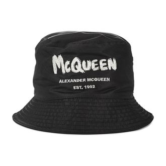 Alexander McQueen Graffiti Eimerhut - - Accessories - Herren - Schwarzk - M