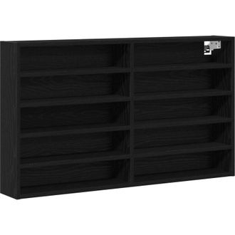vidaXL Cabinet dAffichage avec &eacute;tag&egrave;re Ch&ecirc;ne noir 100 x 15 x 58 cm Vidaxl