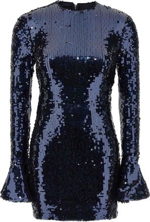 Rotate Robe Au Genou - Bleu