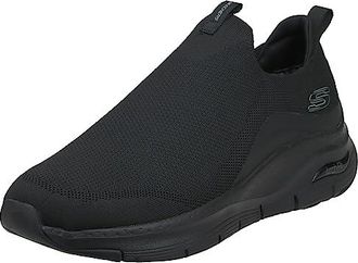 Skechers Arch Fit Ascension Baskets pour Homme en Tricot Noir/Noir synthétique/Bordure 43 EU