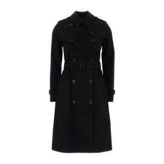 Burberry Gabardine Trenchcoat - - Coats - Damen - Schwarzk - 3XS