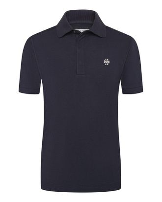 Jacob Cohen Unifarbenes Piqu&eacute;-Poloshirt mit gesticktem Logo auf der Brust in