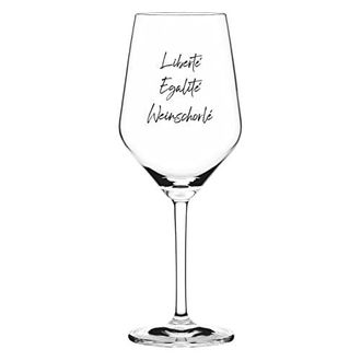 Ritzenhoff Sand & Soda 9500017 Modernes Weinglas mit trendigem Spruch Liberté, Egalité Weinschorlé, Geschenkbox - Made in Germany