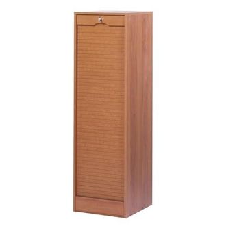 Simmob Classeur &agrave; Rideau Merisier 8 Tablettes 1 Kit DS Serrure L 41,4 H 140,4 P 44 cm