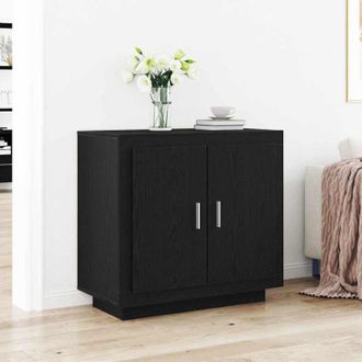 vidaXL Buffet Noir 80 x 40 x 75 cm Bois ding&eacute;nierie Vidaxl