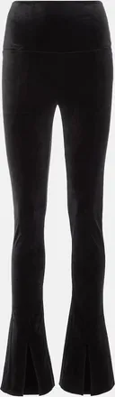 Norma Kamali Leggings Spat aus Samt