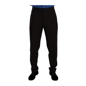 Dolce & Gabbana Woll-Skinny-Anzughose - - Trousers - Herren - Braun - 2XL