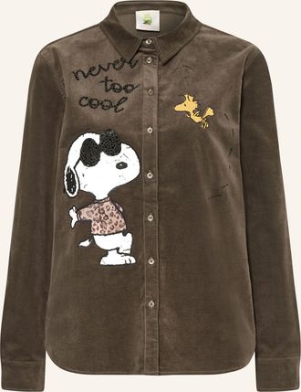 Princess Goes Hollywood Princess Goes Hollywood Hemdbluse Snoopy Aus Cord Und Mit Schmucksteinen gruen