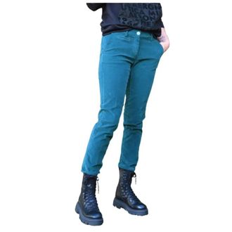 Mason's Schlanke Samt New York Hose - - Trousers - Damen - Gr&uuml;n - S