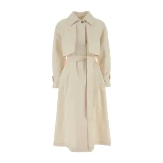 Herno Trenchcoat aus frischem Knitter-Webstoff - - Coats - Damen - Wei&szlig; - L
