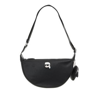 Karl Lagerfeld Crossbody Bags - Ikon Nylon Sm Half Moon Sb - Gr. unisize - in Schwarz - für Damen