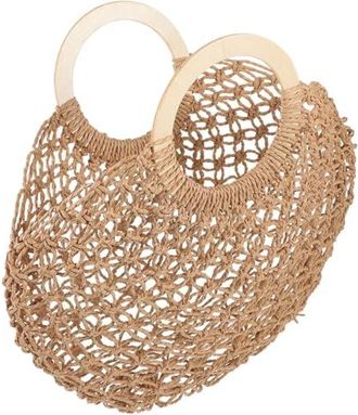 Hemobllo Sac Fourre-tout Paille pour Femme Cabas Tissé Main Capacité Spacieuse Plage Mode Élégante