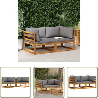 vidaXL vidaXL Ecksofa - Modular-Ecksofas 2 Stk. mit Auflagen Dunkelgrau