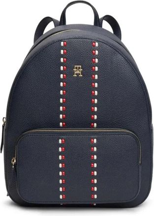 Tommy Hilfiger Femme, Sacs, Bleu, Taille: ONE Size Tonal Signature Tape Backpack