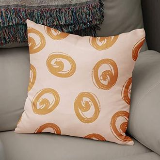 Bonamaison Le Jardin du Lin Kissen Zierkissenbezug Kissenbezug, Orange & Off White Dekoration, Für Zuhause Autos Büro Sofa Wohnzimmer Couch Schlafzimmer Dekor, 5
