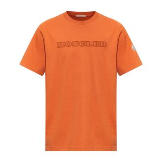 Moncler T-Shirt mit Logo - - Tops - Herren - Orange - XL