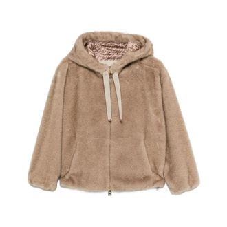 Herno Faux Fur Shearling Jacken Oberbekleidung - - Jackets - Damen - Braun - M