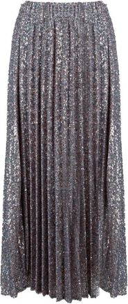 Patrizia Pepe Femme, Jupes, Rose, Taille: 40 FR Jupe plissée à sequins