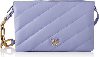 Pinko Damen Twins Classic Maxi Quilt 1 cl Tasche, Y79q_Lavendel-Antique Gold