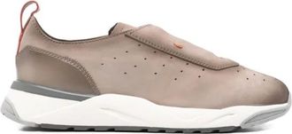 Santoni Homme, Chaussures, Beige, Taille: 43 EU Baskets &agrave; panneaux en daim