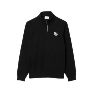 Lacoste Homme, Sweatshirts et sweats &agrave; capuche, Noir, Taille: M SweaT-shirt &agrave; col montant zipp&eacute; imprim&eacute;