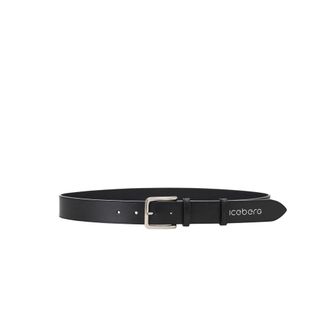 Iceberg Homme, Accessoires, Noir, Taille: 100 CM Logo Tip Leather Belt