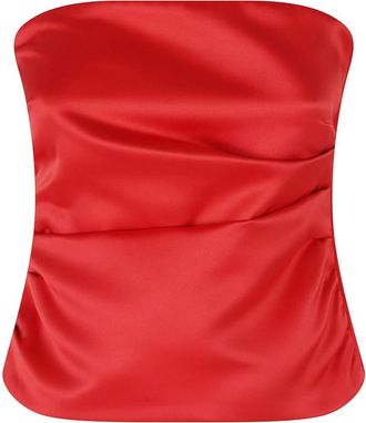 Ganni Femme, Tops, Rouge, Taille: 36 FR Hauts sans manches