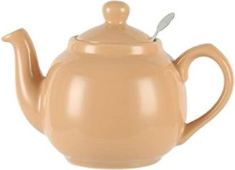 London Pottery Farmhouse Th&eacute;i&egrave;re avec infuseur, en c&eacute;ramique, abricot, 2 tasses (600 ml)