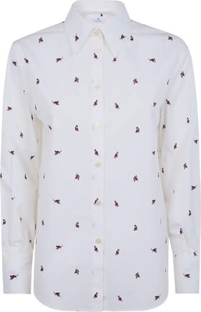 Paul Smith cat-print shirt - Wei&szlig;