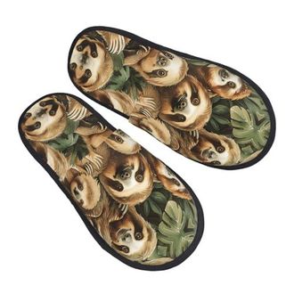 Generic Pantoufles Imprim&eacute; Paresseux Mignon Chaussons Chauds Antid&eacute;rapants Slippers Pour Femme Chambre Int&eacute;rieur L