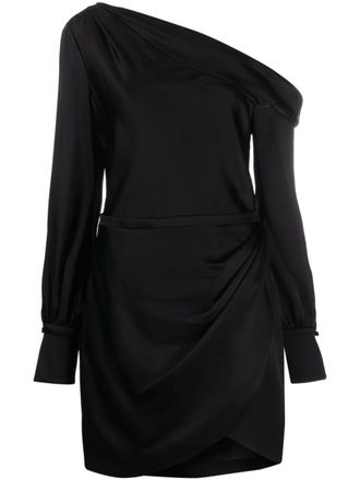 SIMKHAI robe courte Cameron à design asymétrique - Noir