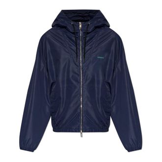 Versace Leichte Kapuzenjacke - - Jackets - Herren - Blau - M