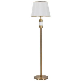Dmora Stehlampe Bienno, Bodenlicht, Lampe, Stehleuchte, 41x41 h160 cm, Wei&szlig; und Gold - Dmora