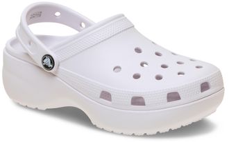 Crocs Clog CROCS Classic Platform Clog W, Damen, Gr. 36, grape ice, Croslite, Schuhe Clog, Sommerschuh, Schlappen, Hausschuh, trendige Plateausohle