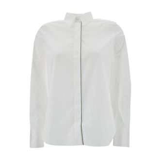 Brunello Cucinelli Femme, Blouses et Chemises, Blanc, Taille: 36 FR Chemise Popeline Blanche
