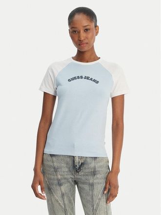 Guess T-Shirt W6GIB0 J1314 Himmelblau Regular Fit