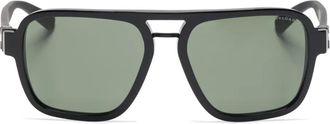 Bulgari lunettes de soleil &agrave; monture carr&eacute;e - Noir
