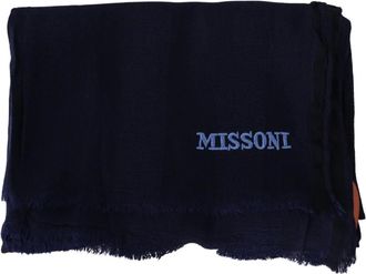 Missoni unisex, Accessoires, Bleu, Taille: ONE Size Magnifique &Eacute;charpe Enveloppante